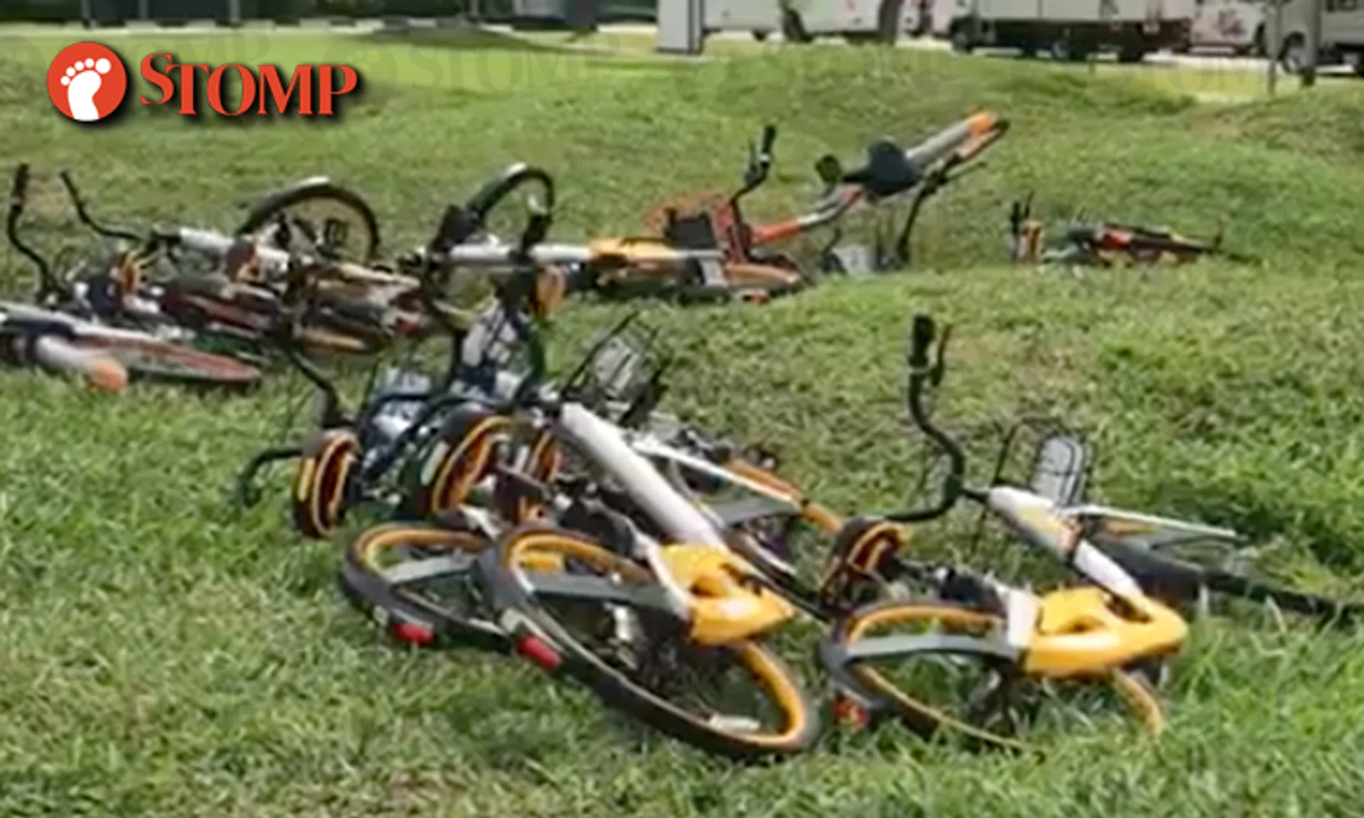 Grass patch outside Pasir Ris MRT Station turns into bicycle 'graveyard' | STOMP
