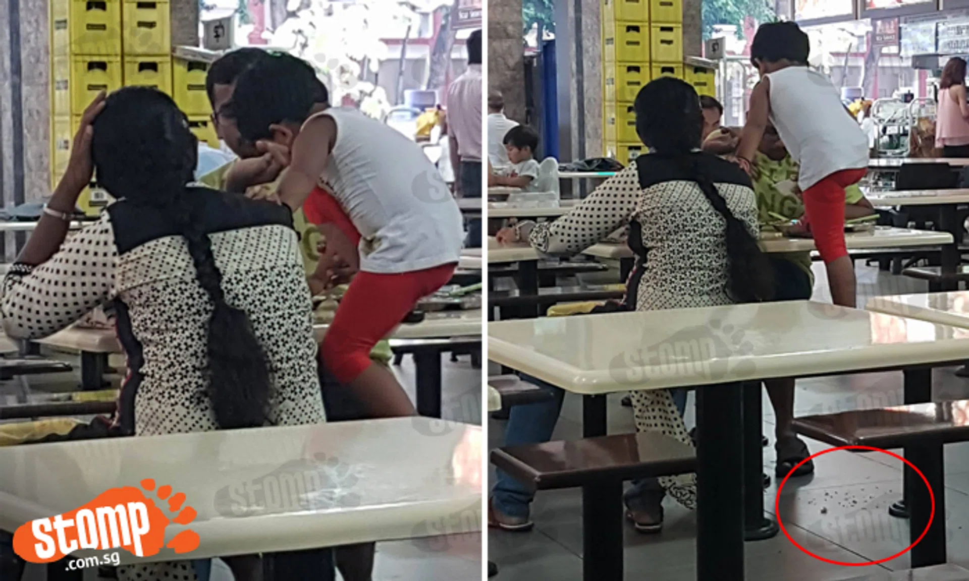 Will you still have mood to eat -- after seeing boy step all over table ...