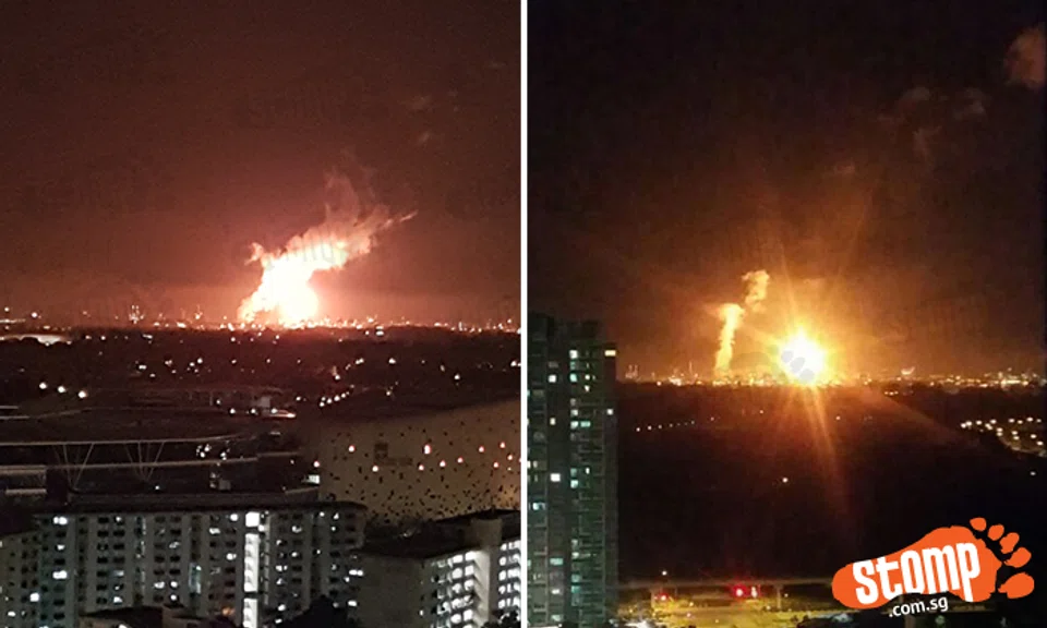 Gas flare from Johor that startled many S'poreans still burning this ...