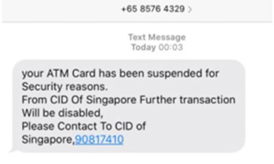Received an SMS from 'CID of Singapore'? It's..., Latest News - STOMP