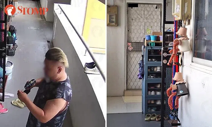 Tampines resident hangs punching bag over neighbour's door, makes ...