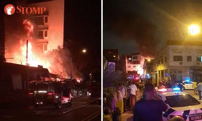 Fire engulfs terrace house at Sing Avenue, witness reports seeing ...