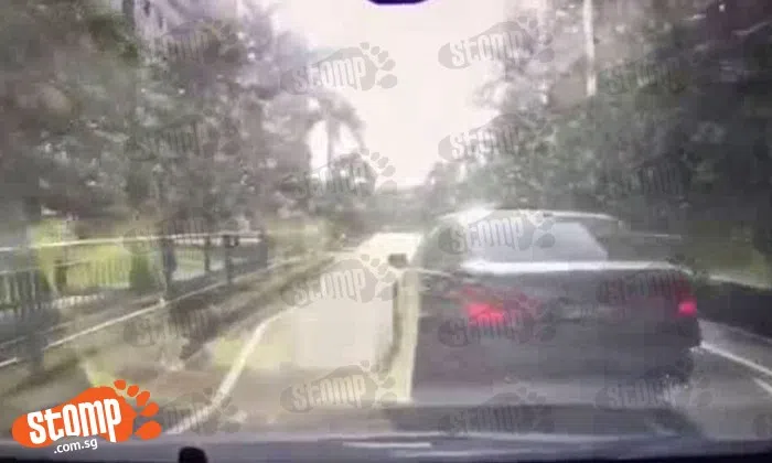 BMW driver jams on the brakes in front of another car for no reason at ...