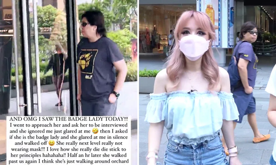 'MBS Badge Lady' spotted maskless at Orchard Road after jail term ...