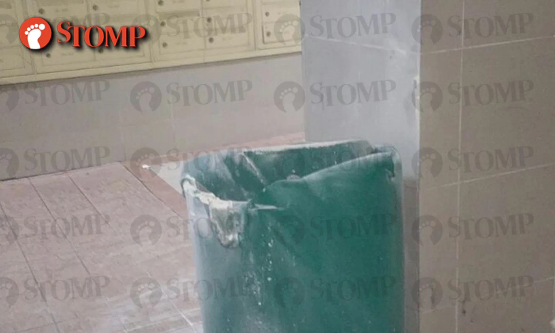 Dustbin left melted after catching fire at Circuit Road | STOMP