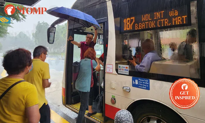 Caring SMRT bus captain warms hearts on rainy day by sheltering ...