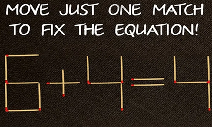 Can you solve the equation by moving only one match? | STOMP