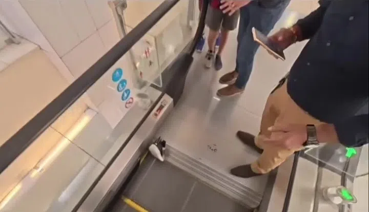 Video shows boy's shoe getting stuck on escalator in Lucky Plaza and ...
