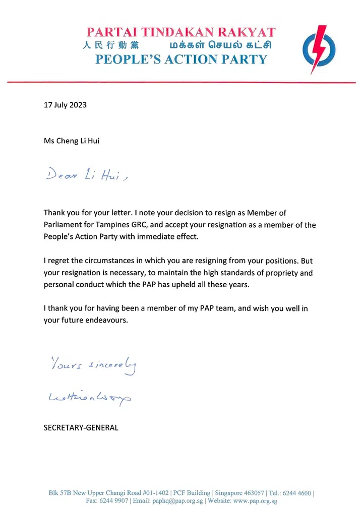 Tan Chuan-Jin and Cheng Li Hui resign: They continued their affair ...