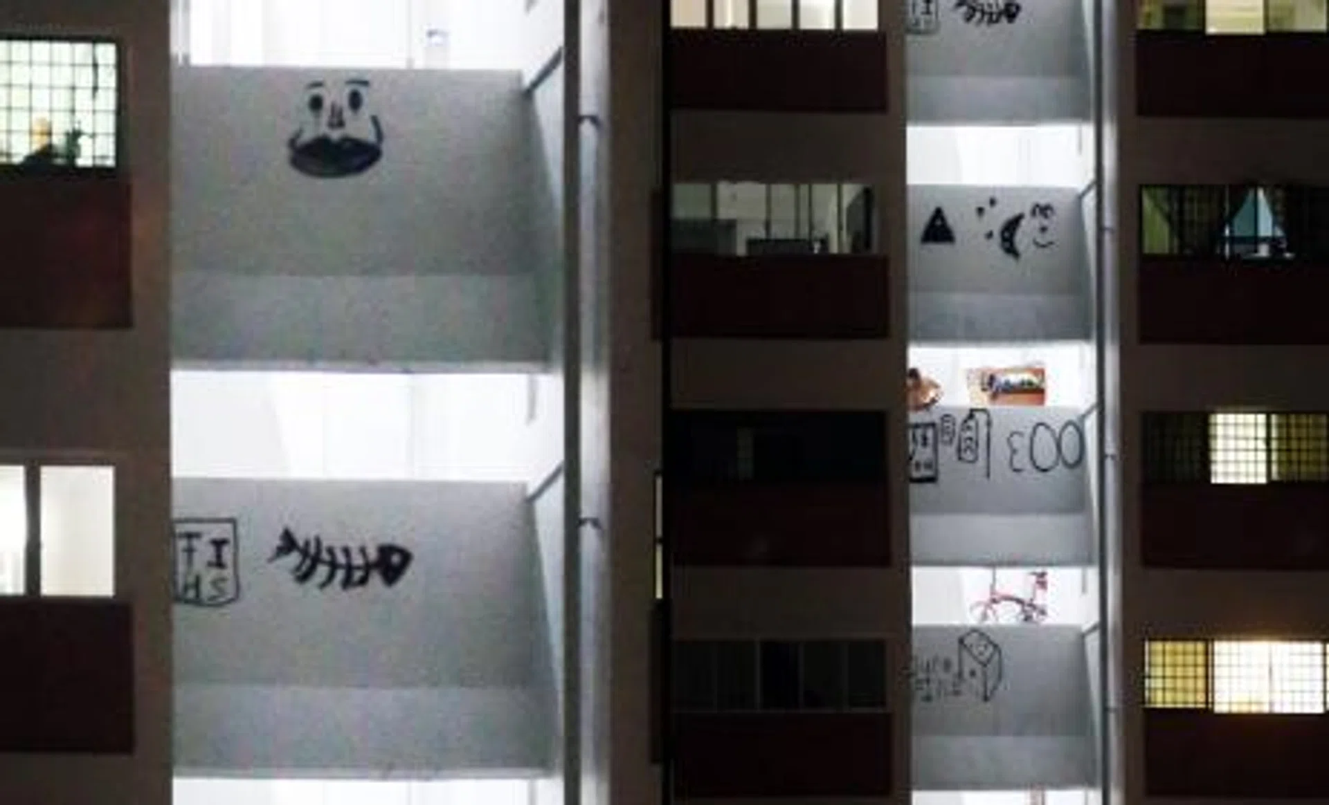 Vandals deface Marsiling HDB block: Stairwell..., Latest News - STOMP