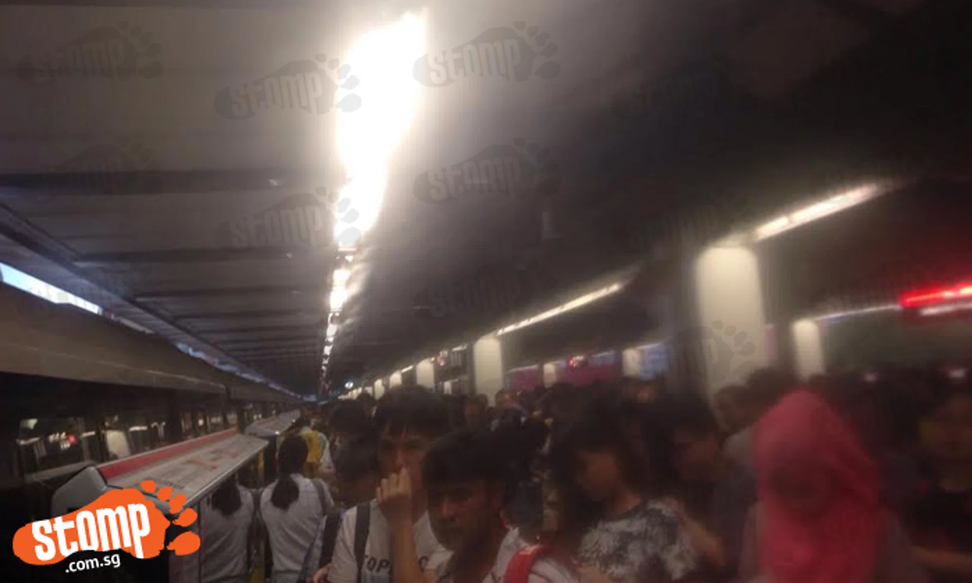 Commuters stuck in 'human jam' during morning rush hour due to train ...