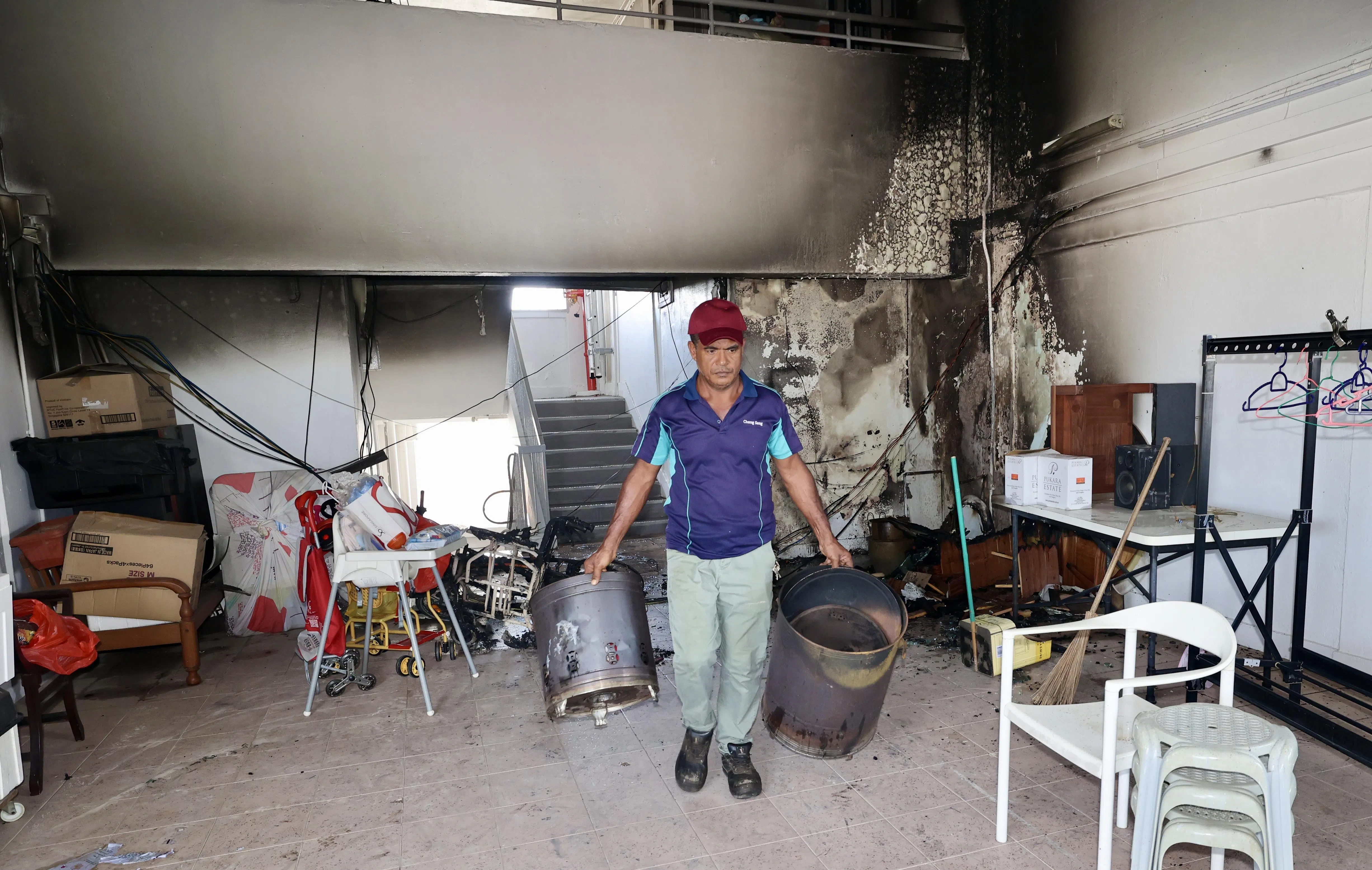 Medics treat 7 after Chai Chee block lift lobby blaze | STOMP