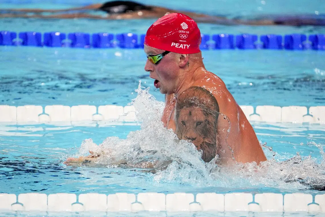 Swimming-Peaty through to third final with top time | The Straits Times