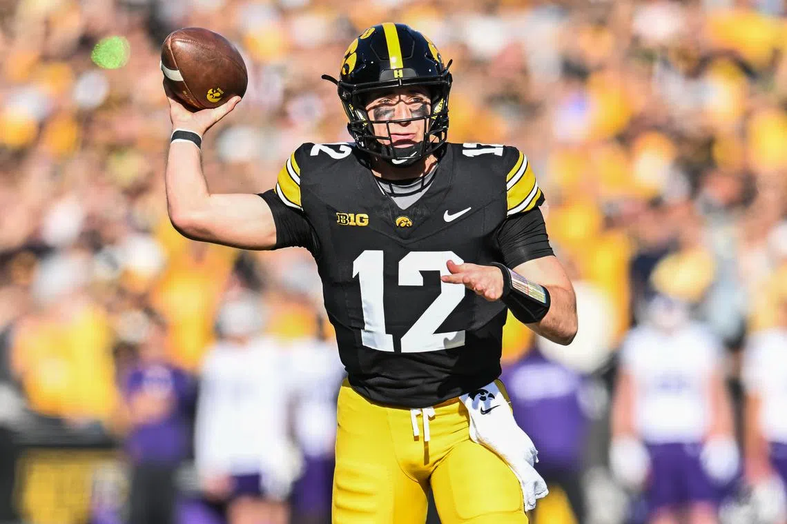 Iowa QB Cade McNamara slams 'ridiculous' rumors | The Straits Times