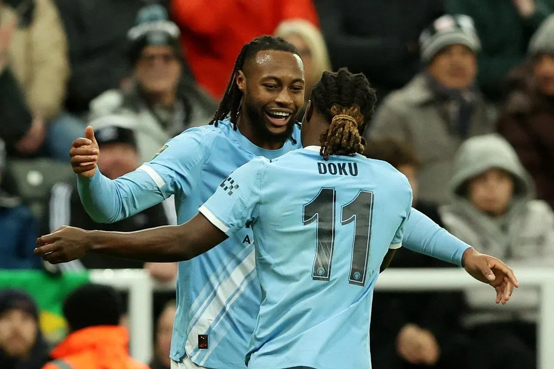 Semenyo on target again as Man City beat Newcastle in League Cup semi ...