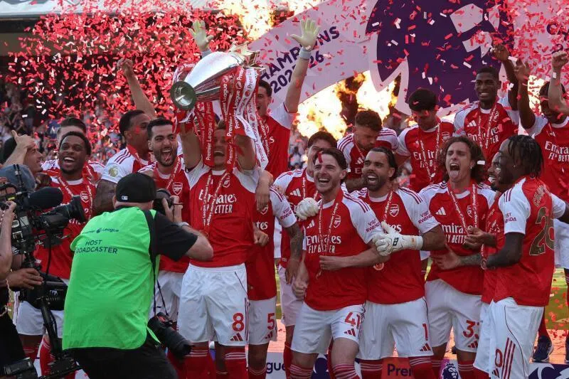 Champions Arsenal finish Premier League season on high with win at ...