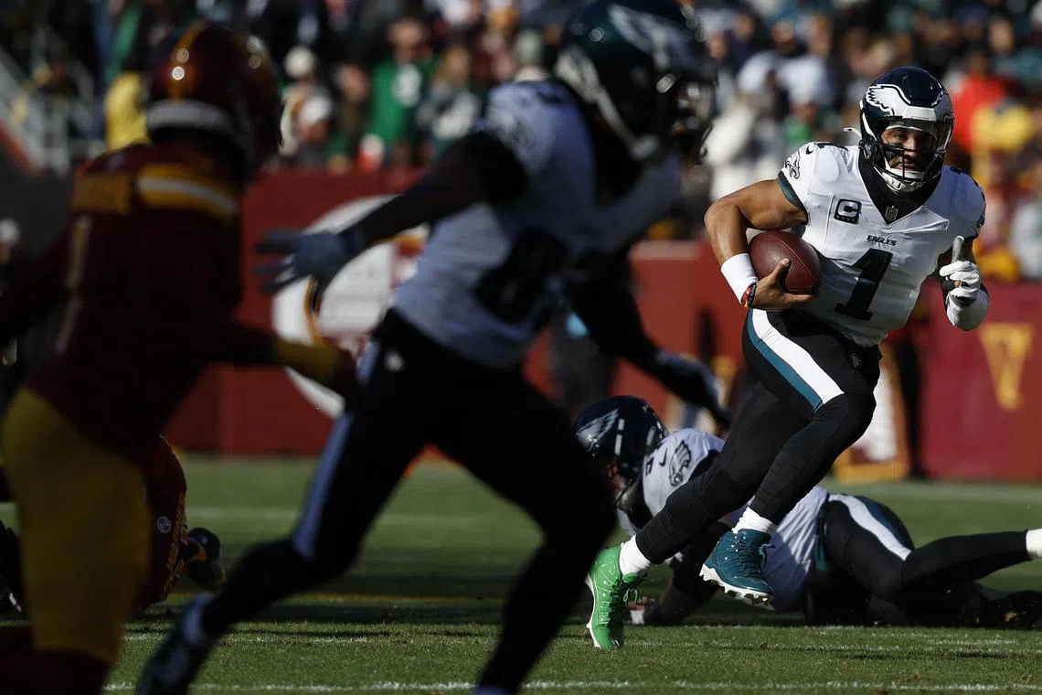 Eagles QB Jalen Hurts in concussion protocol after injury against ...