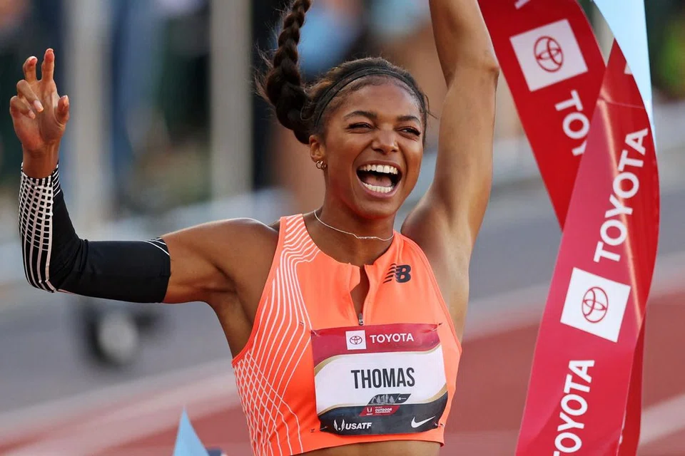 Gabby Thomas posts world-leading 21.60 to claim US women’s 200m title ...