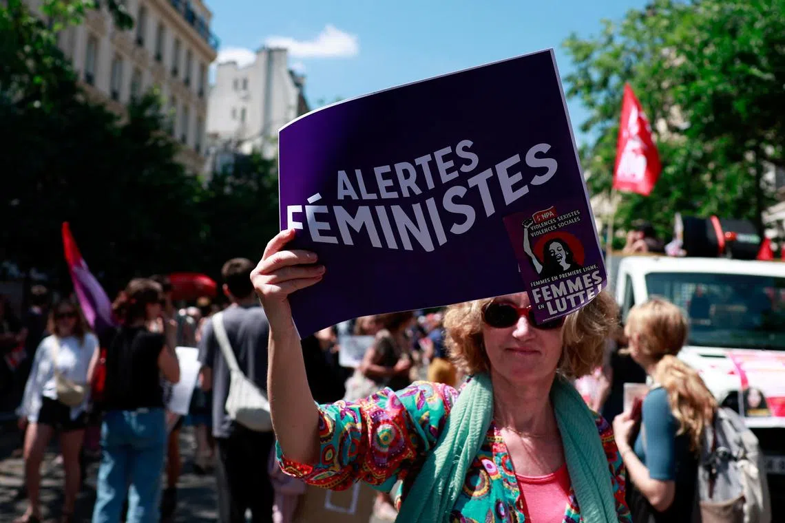 Thousands of women march in France against far right | The Straits Times
