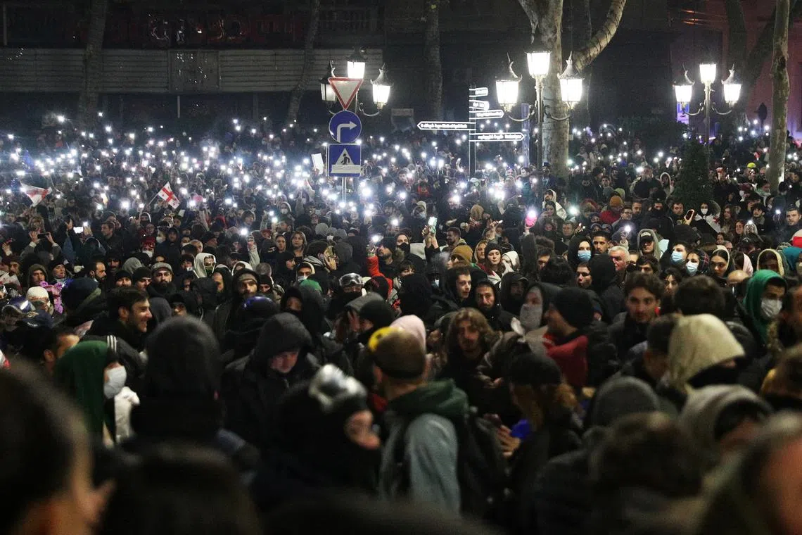 Georgian president calls government illegitimate, PM says opposition ...