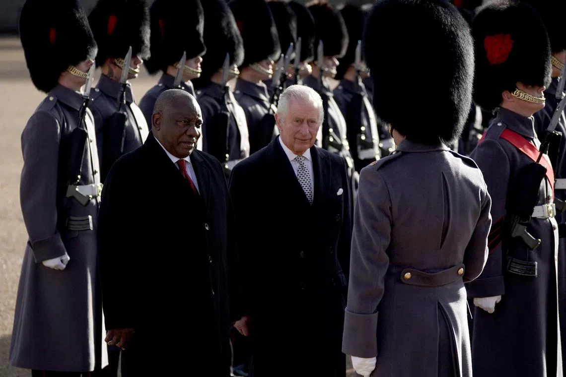 Charles III welcomes South Africa's Ramaphosa in first state visit as ...