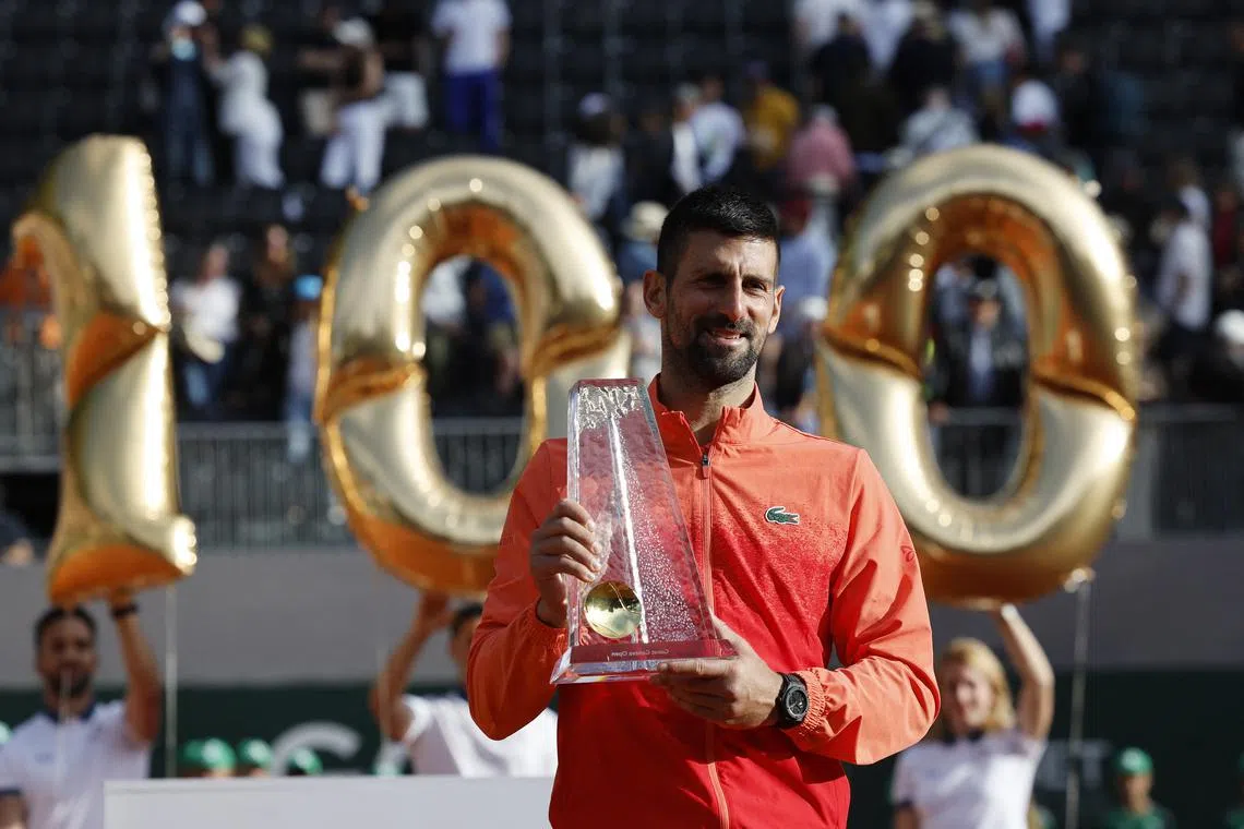 ATP roundup: Novak Djokovic gets milestone 100th win with Geneva victory | The Straits Times