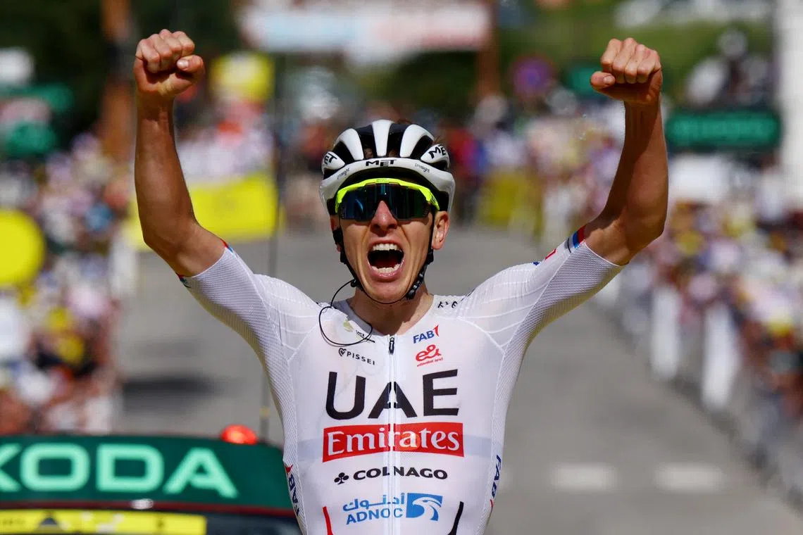 Tadej Pogacar flexes his muscles and claims Tour de France overall lead ...