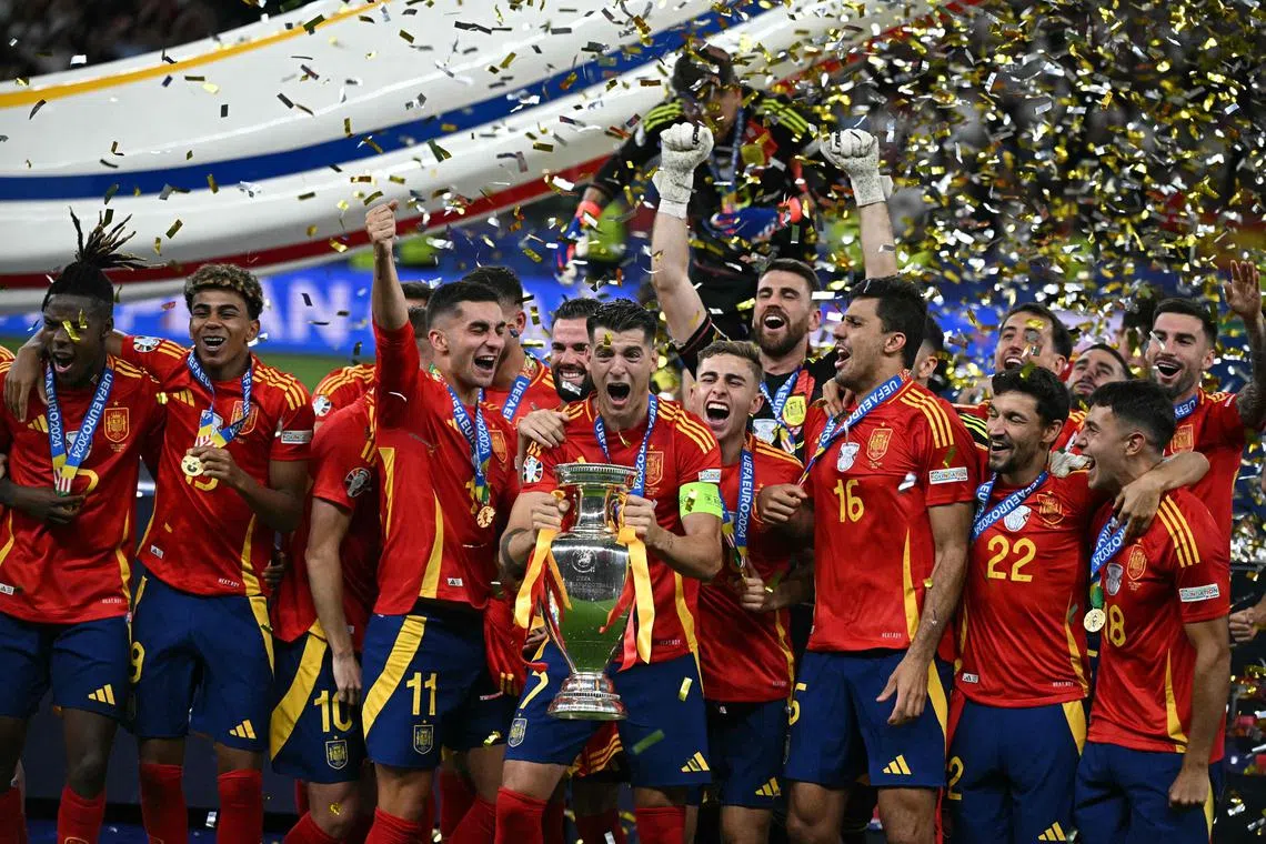 Spain strike late to beat England 2-1 and win Euro 2024 | The Straits Times