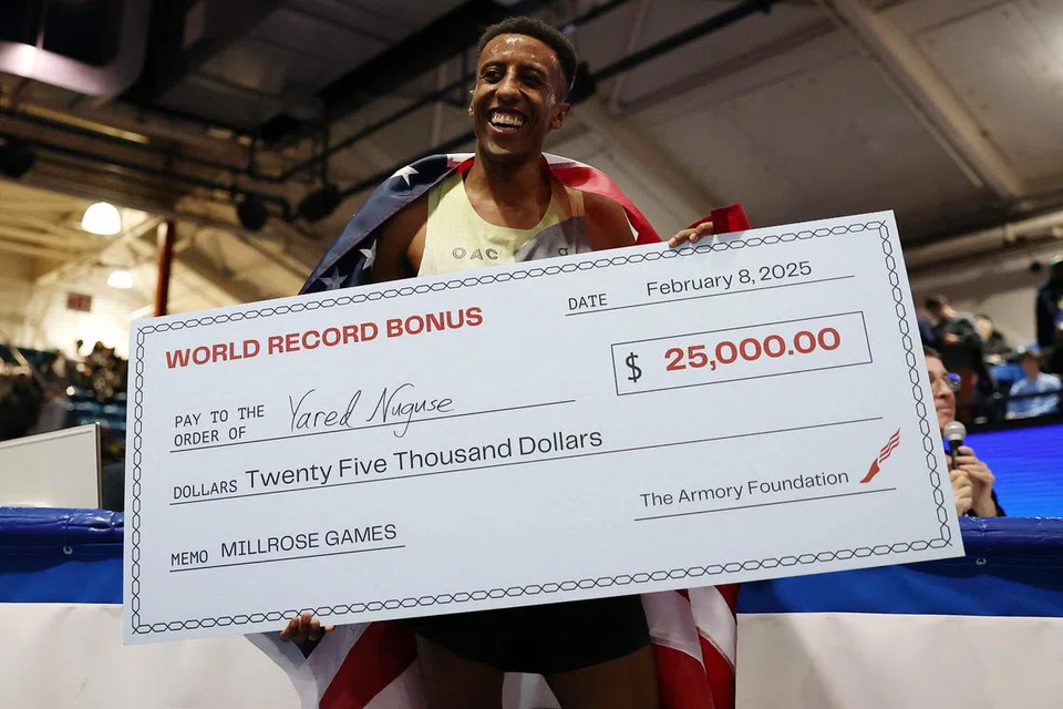 Yared Nuguse and Grant Fisher smash world records at Millrose Games ...