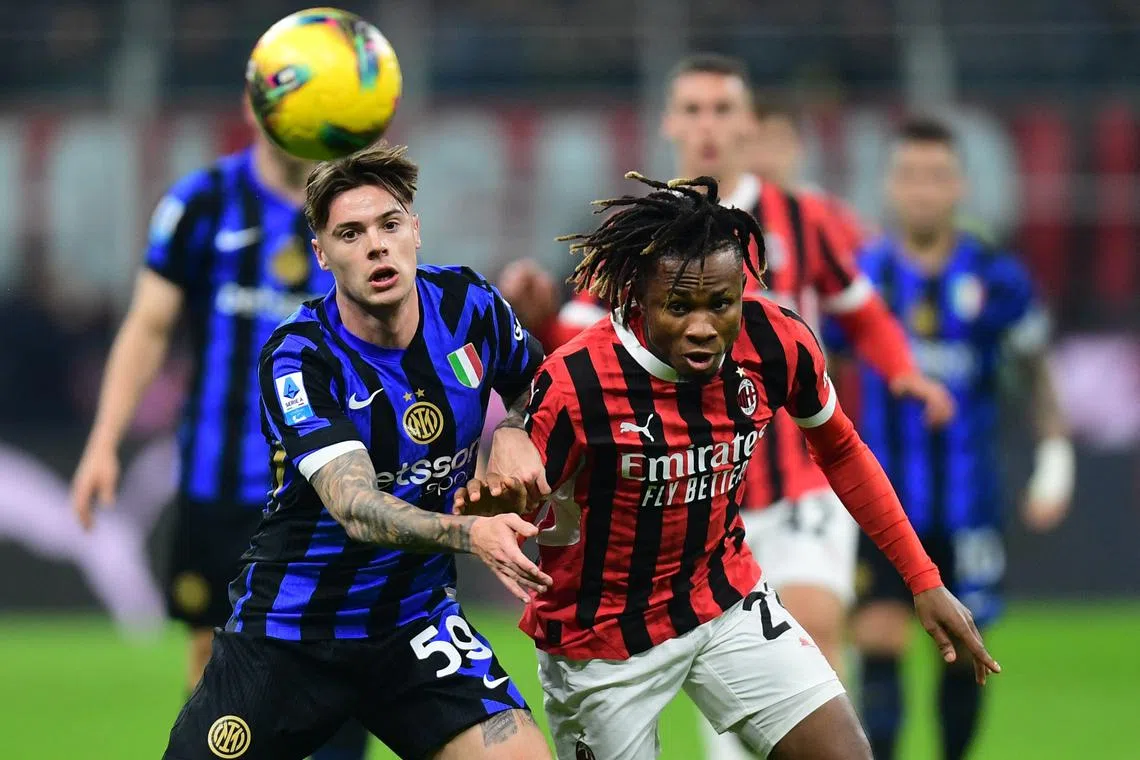 Inter leave it late in 1-1 derby draw with Milan | The Straits Times