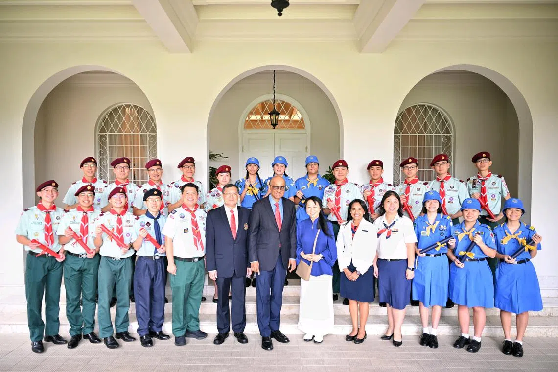 Outstanding Scouts and Guides receive awards from President Tharman ...