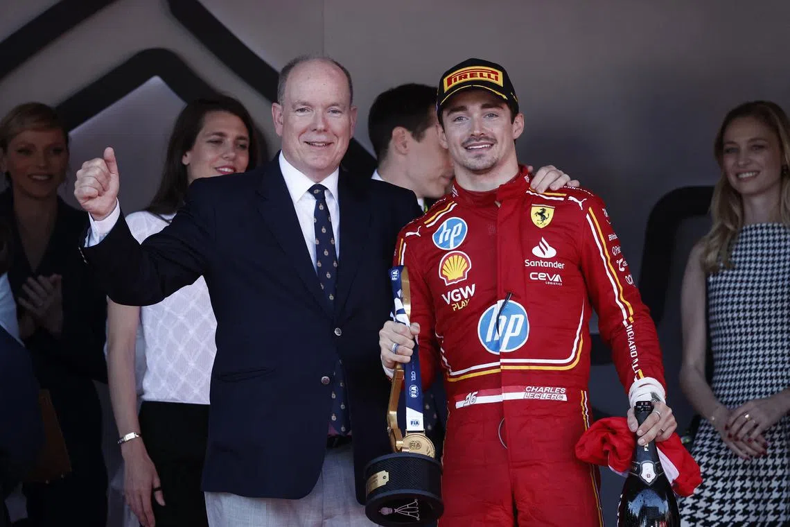 Leclerc pays tribute to late father on emotional day | The Straits Times