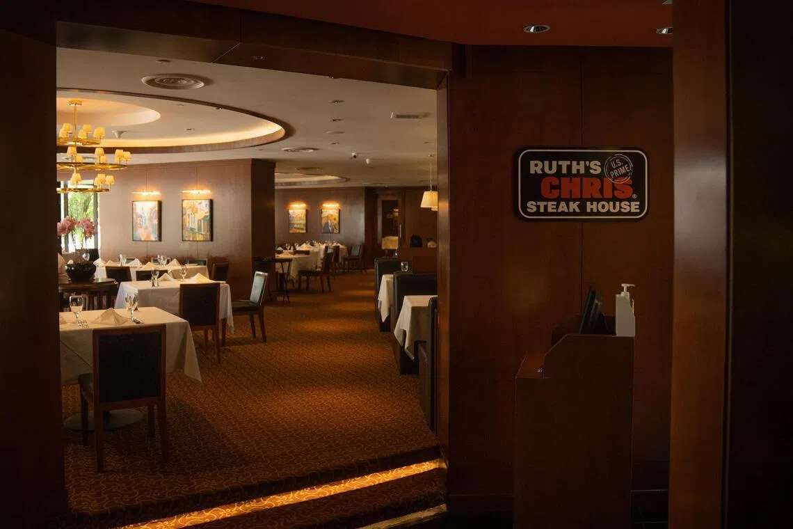 US chain Ruth’s Chris Steak House at Parkroyal Collection Marina Bay ...