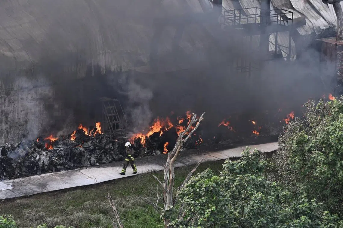 One person taken to hospital in hours-long warehouse blaze at 11 Kranji ...