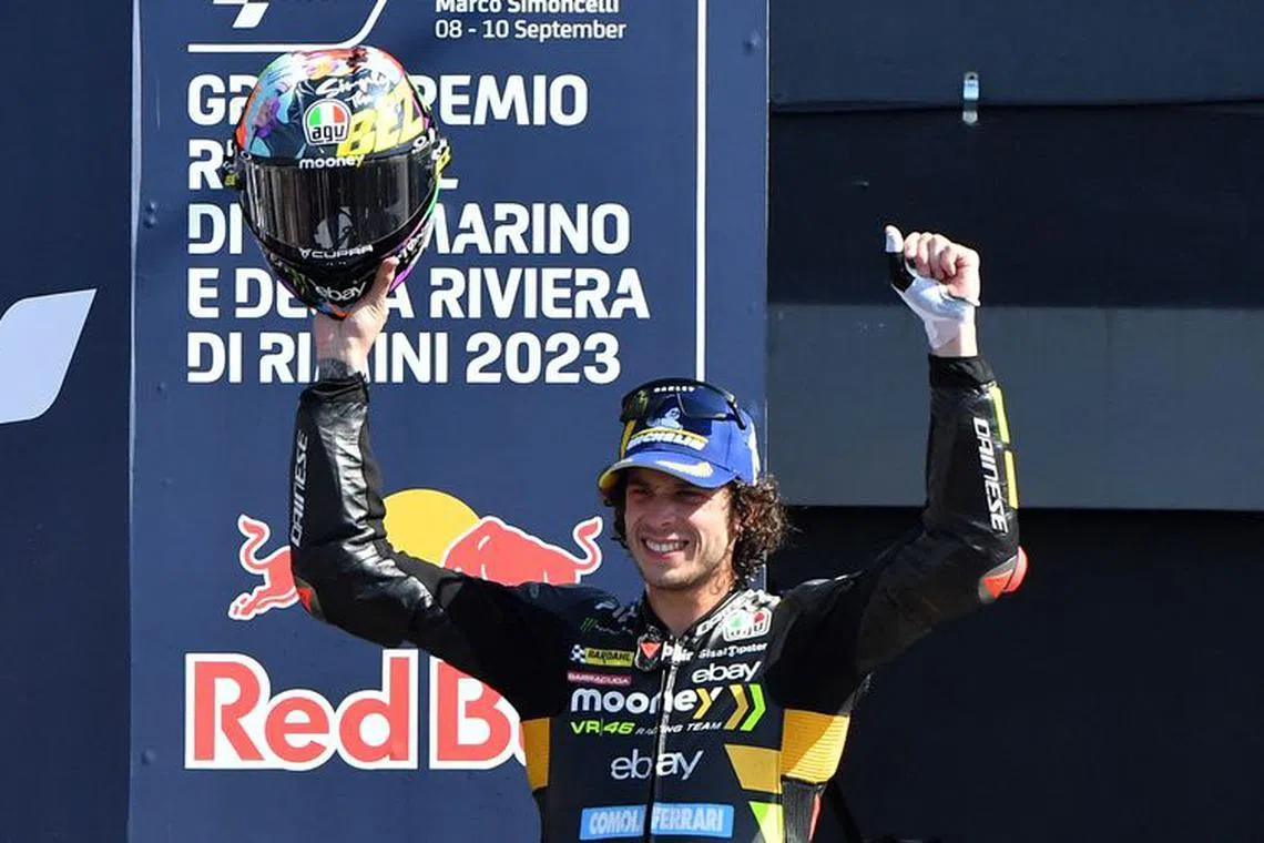 Bezzecchi takes pole at inaugural Indian MotoGP | The Straits Times