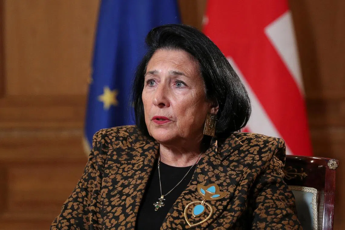 Georgia's president says she talked with Trump, Macron about 'stolen ...