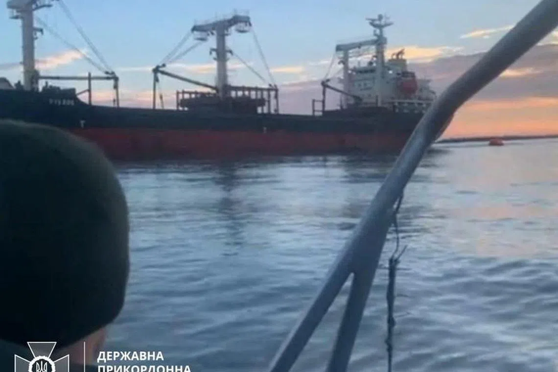 Bulk carrier hits mine in Black Sea, two people injured, Ukraine says ...