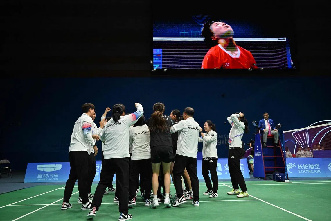 Mixed day for China in Asian Games badminton team finals | The Straits ...