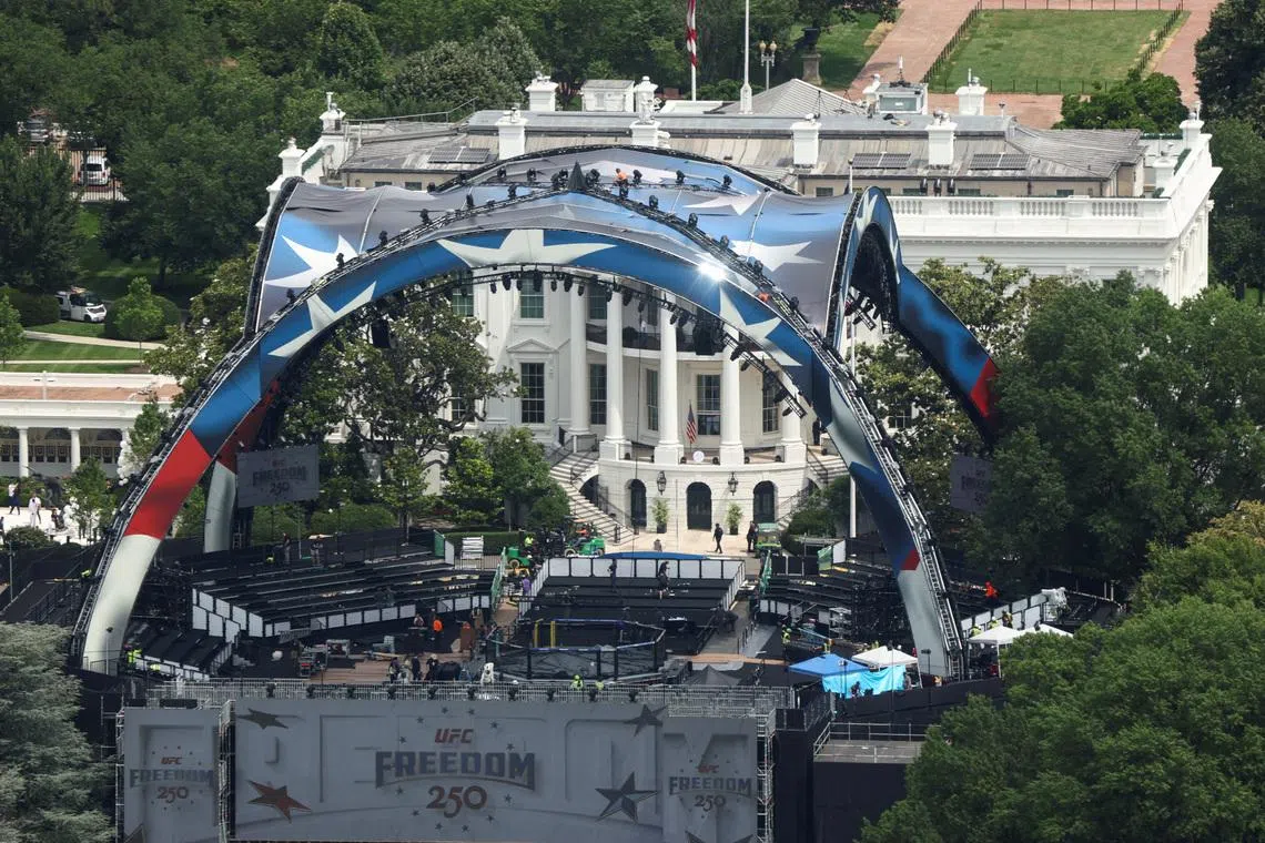 Trump's grand sporting season begins with UFC fights on White House ...