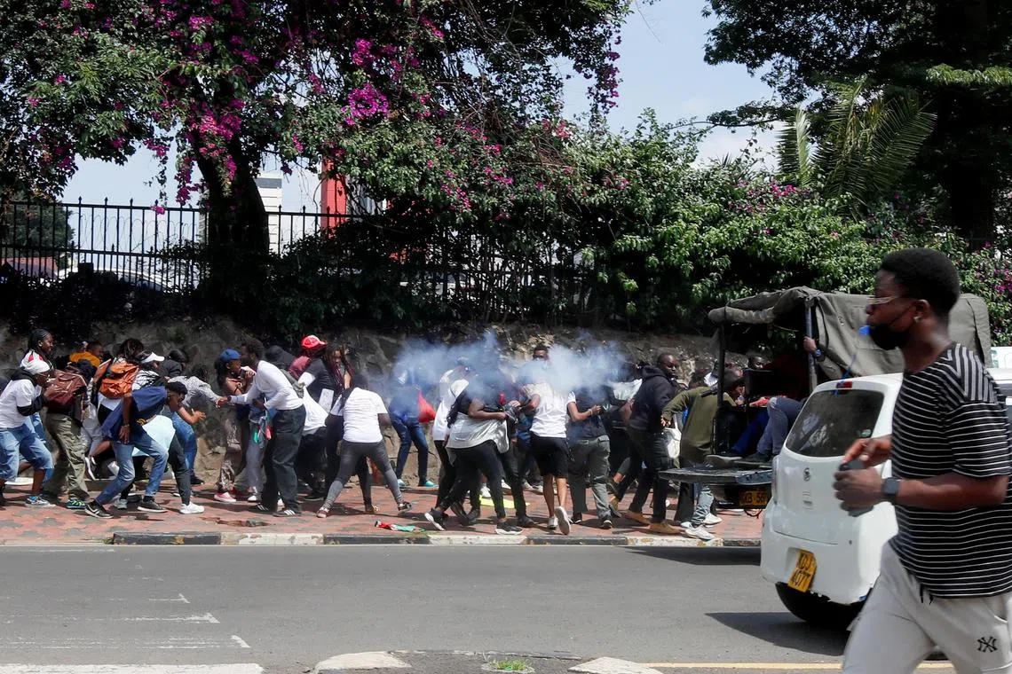 Kenyan police fire teargas at protesters marching against femicide ...