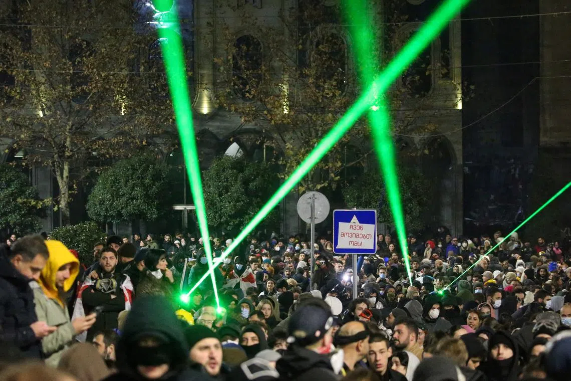 Georgian president calls government illegitimate, PM says opposition ...