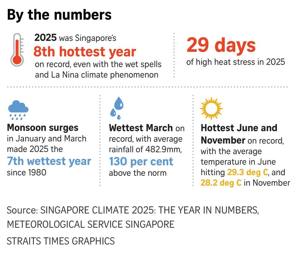 Record wet March in S’pore last year due to monsoon surge; June ...