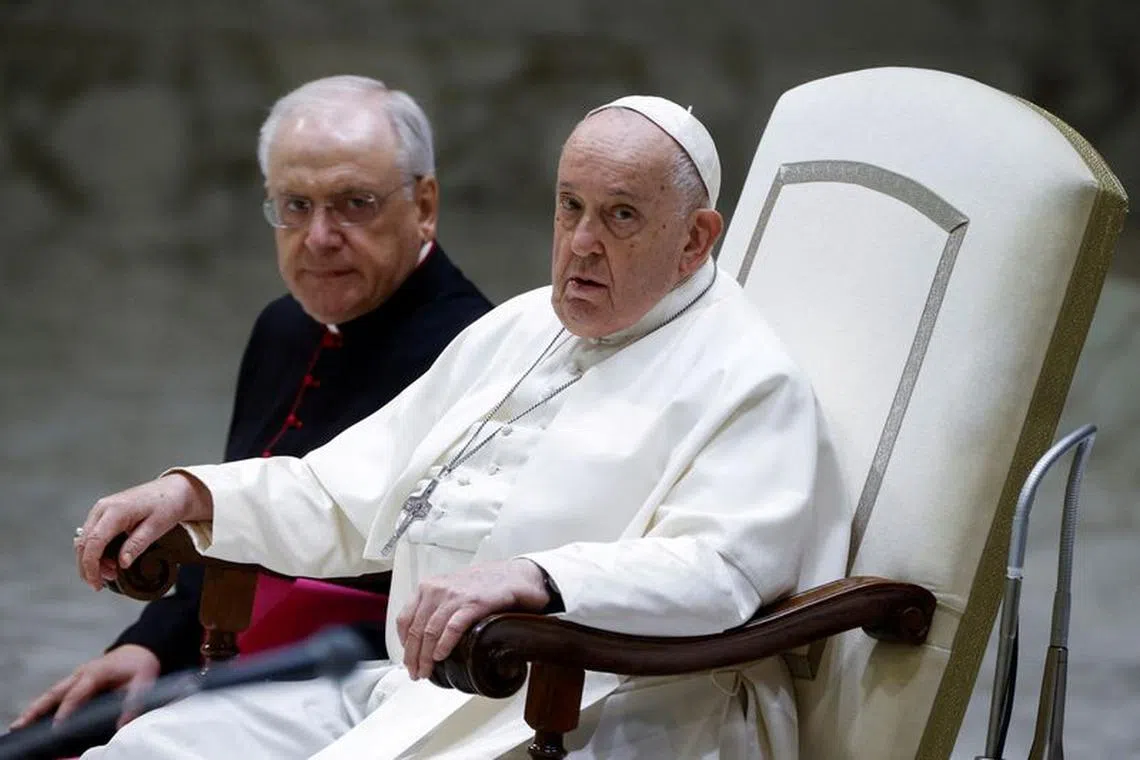 Recovering Pope reads prayer unaided from Vatican window | The Straits ...