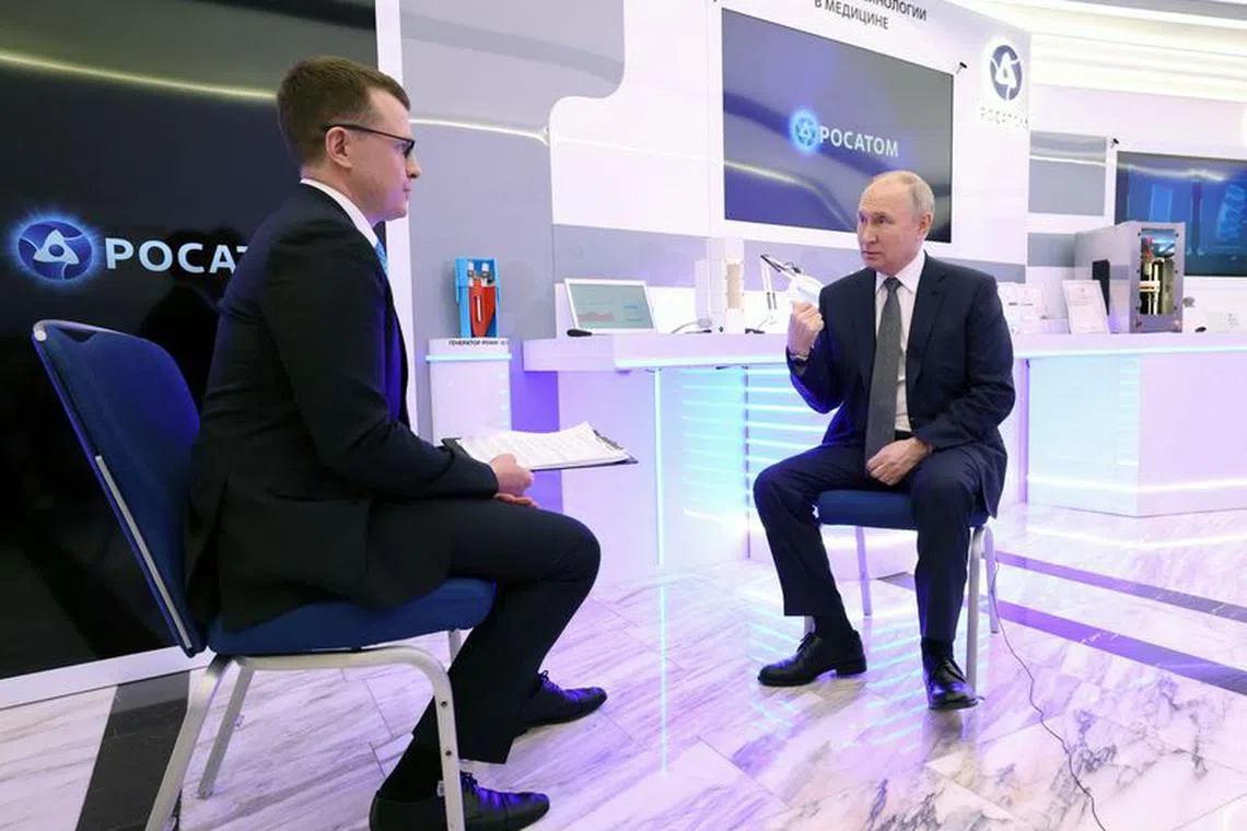 Putin says European greens capitalising on climate fears | The Straits ...