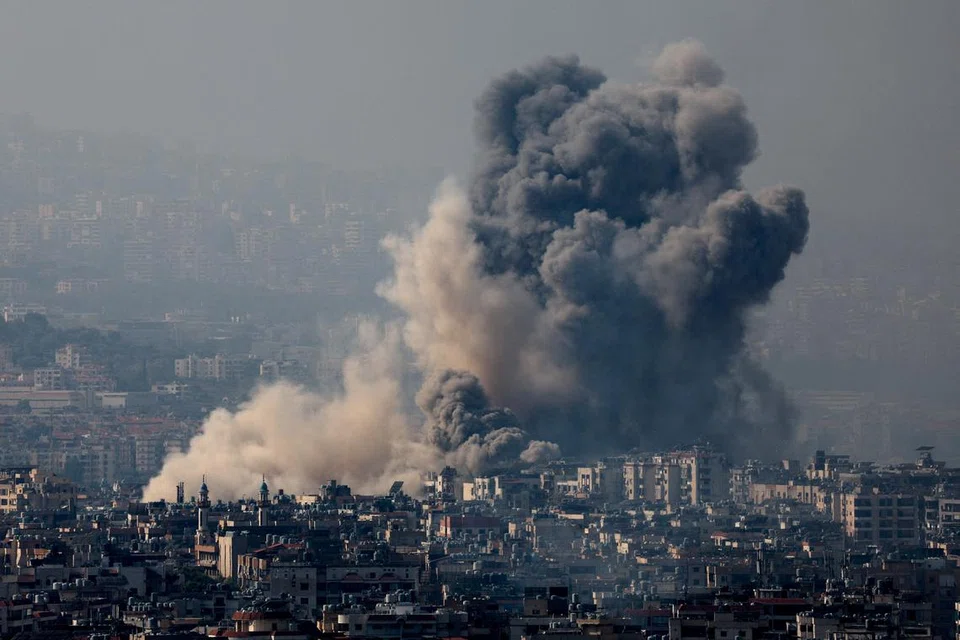 Smoke rises over Dahiyeh in Beirut's southern suburbs, after Israeli ...