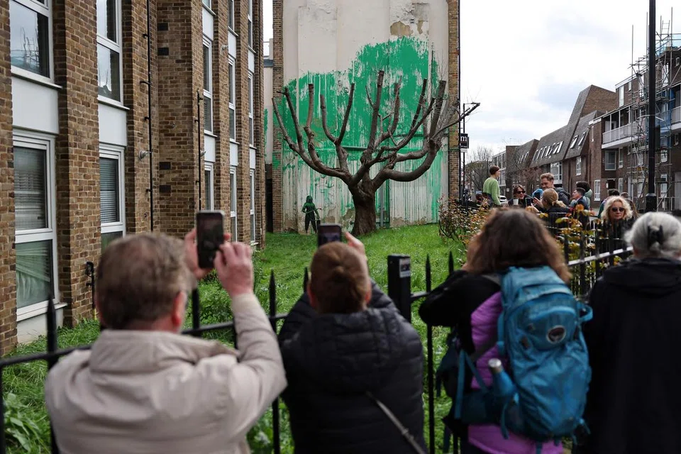 New Banksy mural depicting tree foliage appears in north London | The ...
