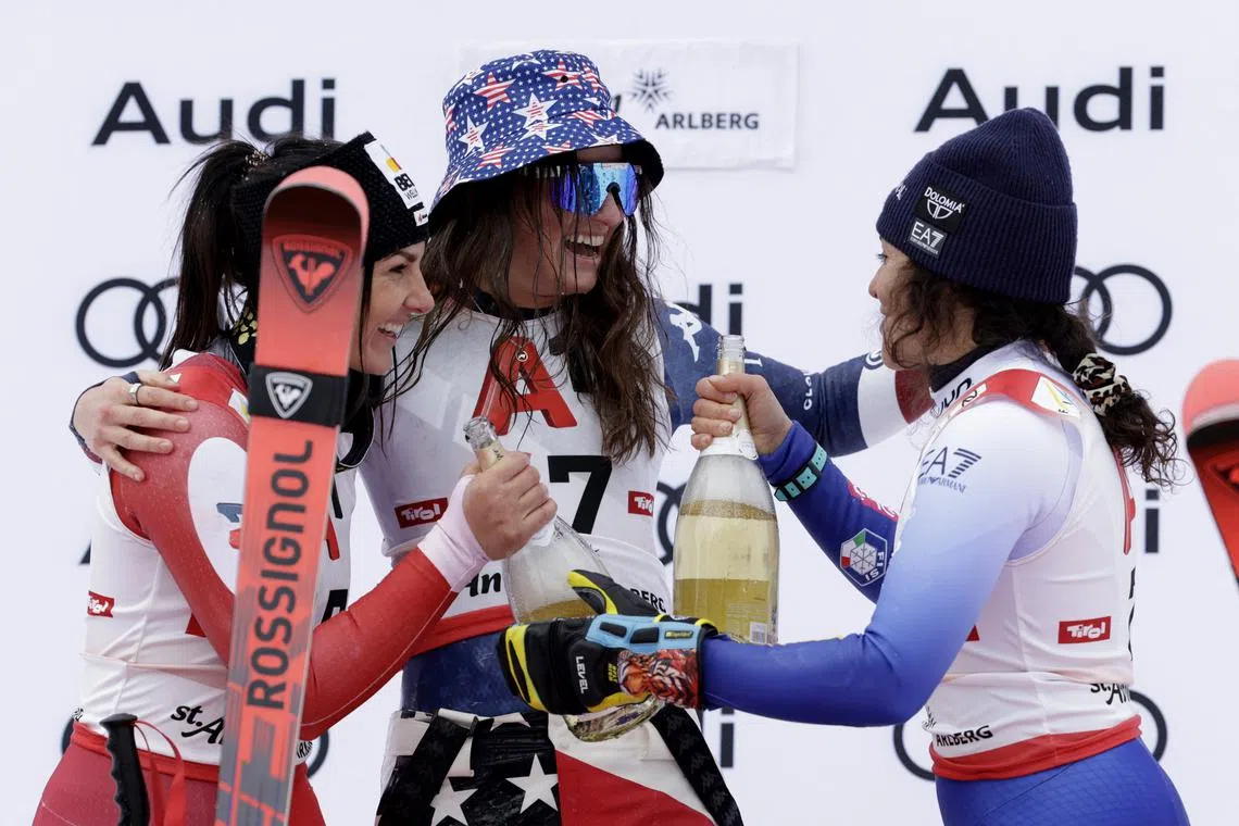 Alpine skiing-American Macuga wins super-G, Vonn fourth | The Straits Times