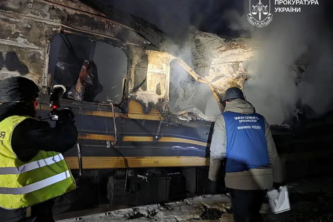 Russian drone strike on passenger train in Kharkiv region kills three ...