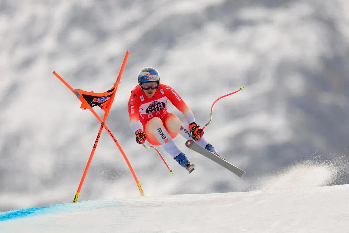Alpine skiing-Odermatt wins Wengen downhill for fourth time in a row ...
