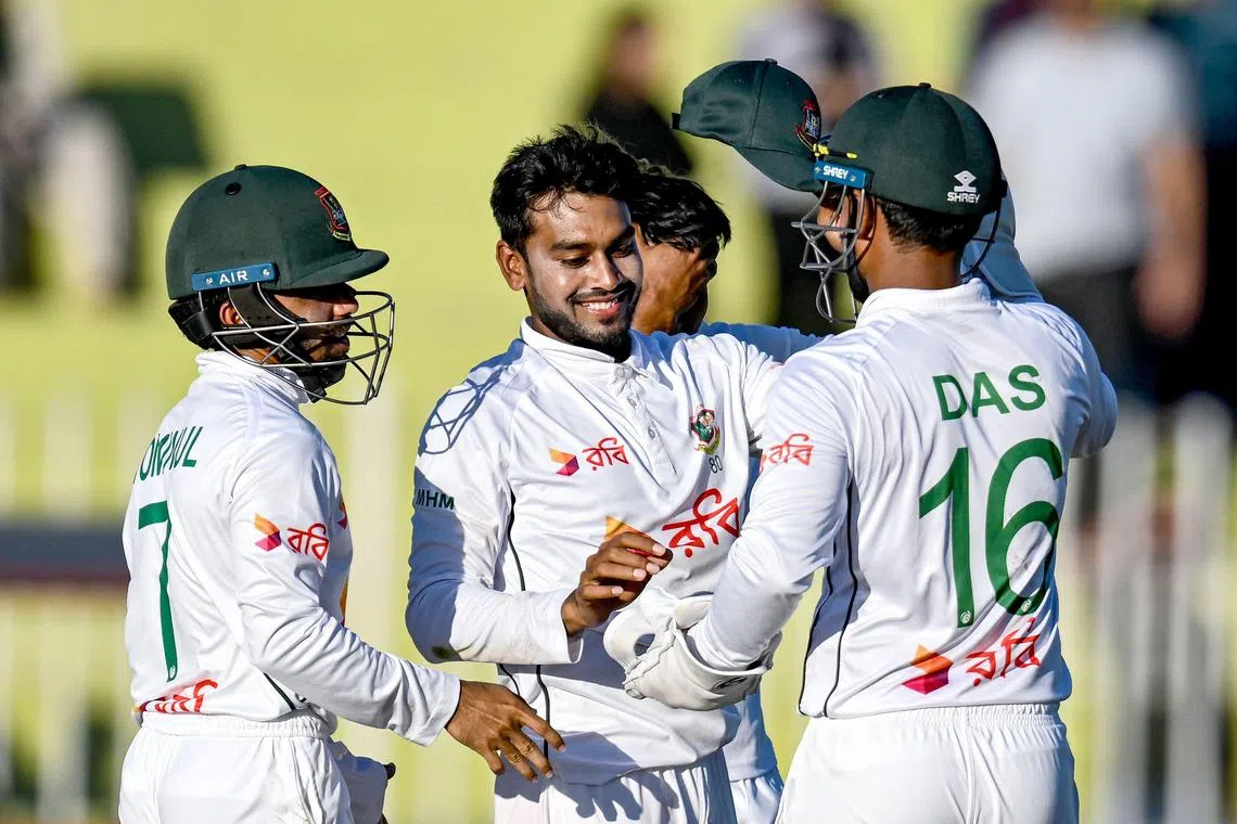 Five-star Miraz helps Bangladesh restrict Pakistan to 274 in day 2 of ...